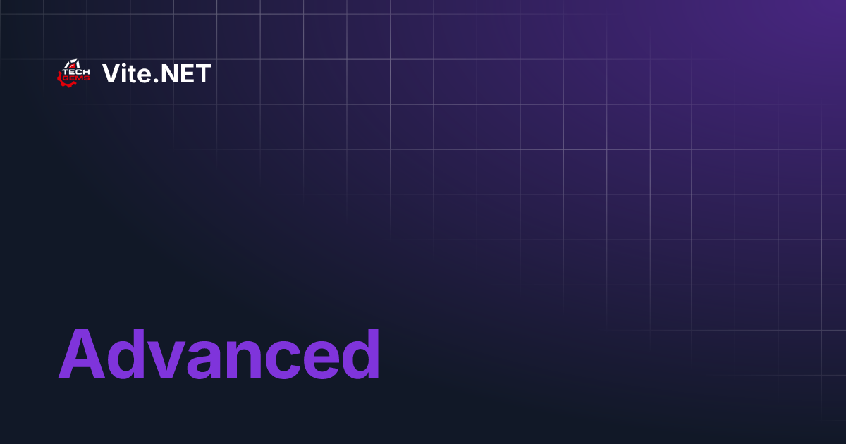 Advanced | Vite.NET Advanced | Vite.NET